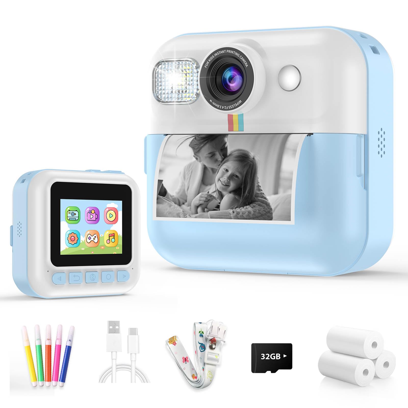Amazon.com: Kids Camera for Boys, 1080P Instant Print Camera, Kids ...