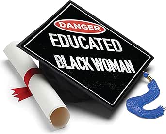 Amazon.com: Tassel Toppers Danger Educated Black Woman Grad Cap Topper ...
