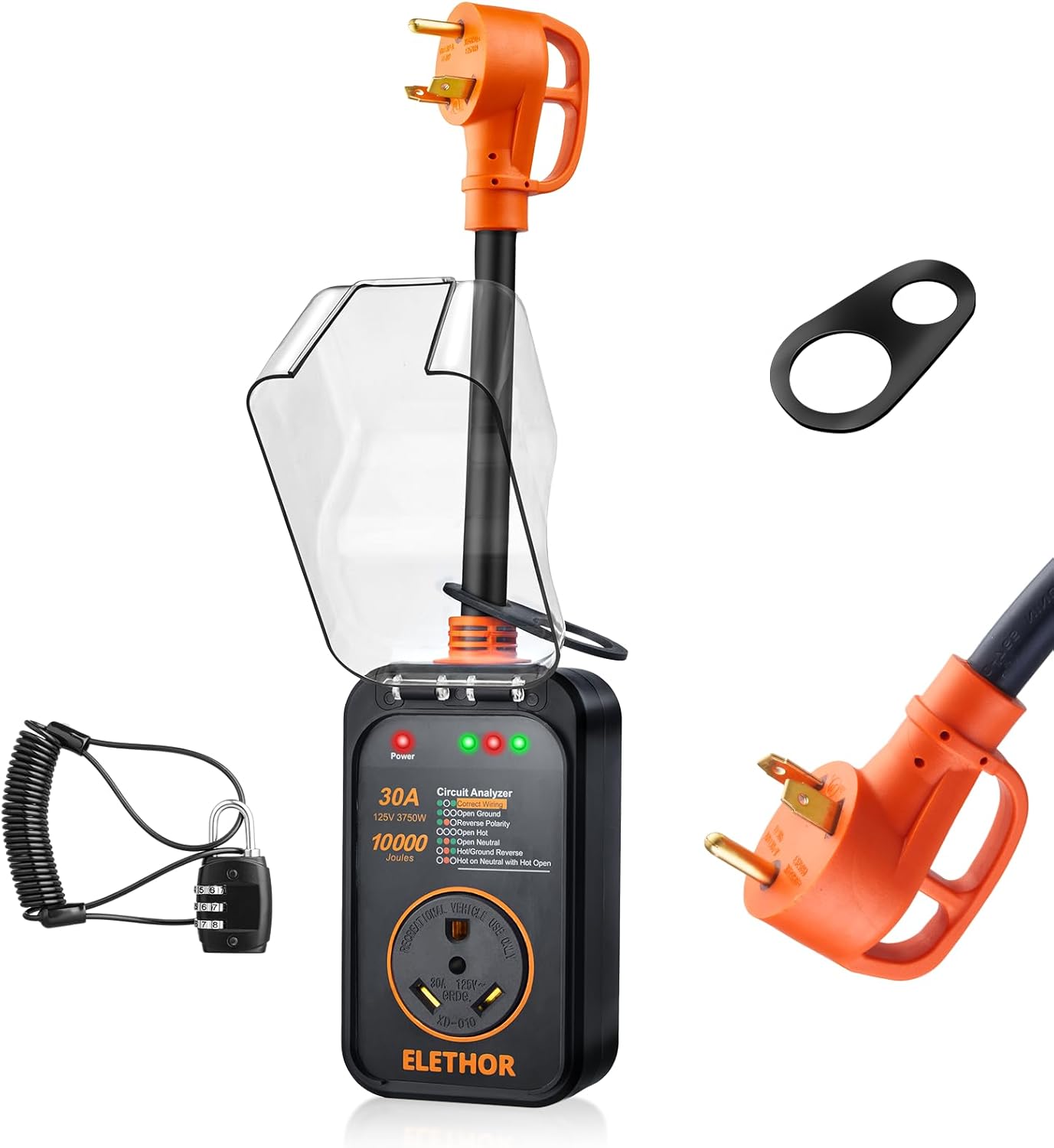ELETHOR RV Surge Protector 30 Amp, 10000 Joules RV Circuit Analyzer ...