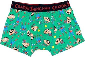 Amazon.co.jp: Small Planet Crayon Shin-chan Boxer Briefs, Action GR (M ...