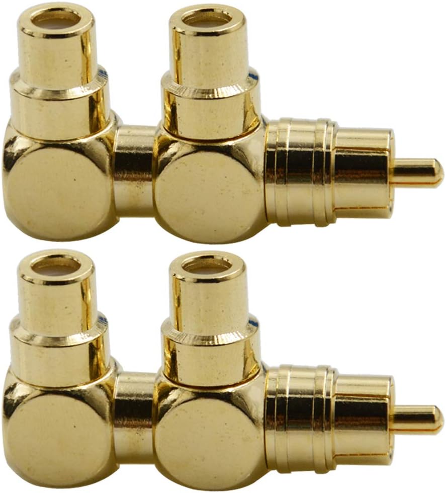 Amazon.com: BNKENX 2PCS RCA Splitter Adapter Male to Two Female Right ...