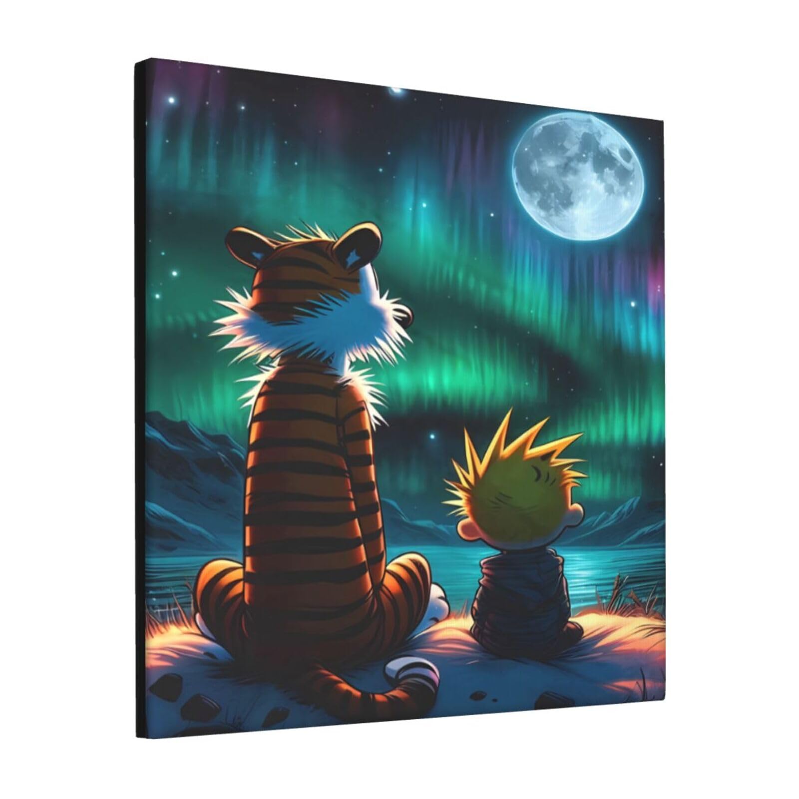 Amazon.com: Uiuzirv Calvin Anime and Hobbes Wall Art Painting Poster ...