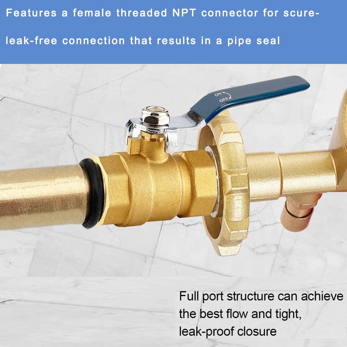 Snapklik.com : Sphagaceae 1/2 Ball Valve NPT Female Threaded Brass Ball ...