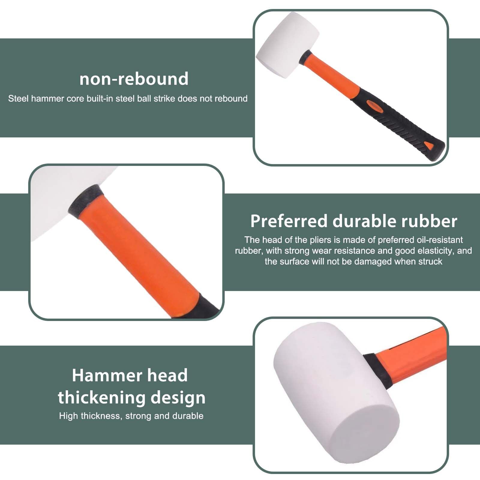 55 Mm Hamerkop Rubberen Hamer Wit: 600 G Natuurlijk Rubber Hardrubber ...