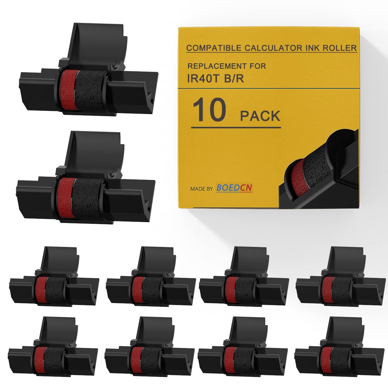 BOEDCN 10 Pack Compatible IR40t Calculator Ink Roller Replacement for ...