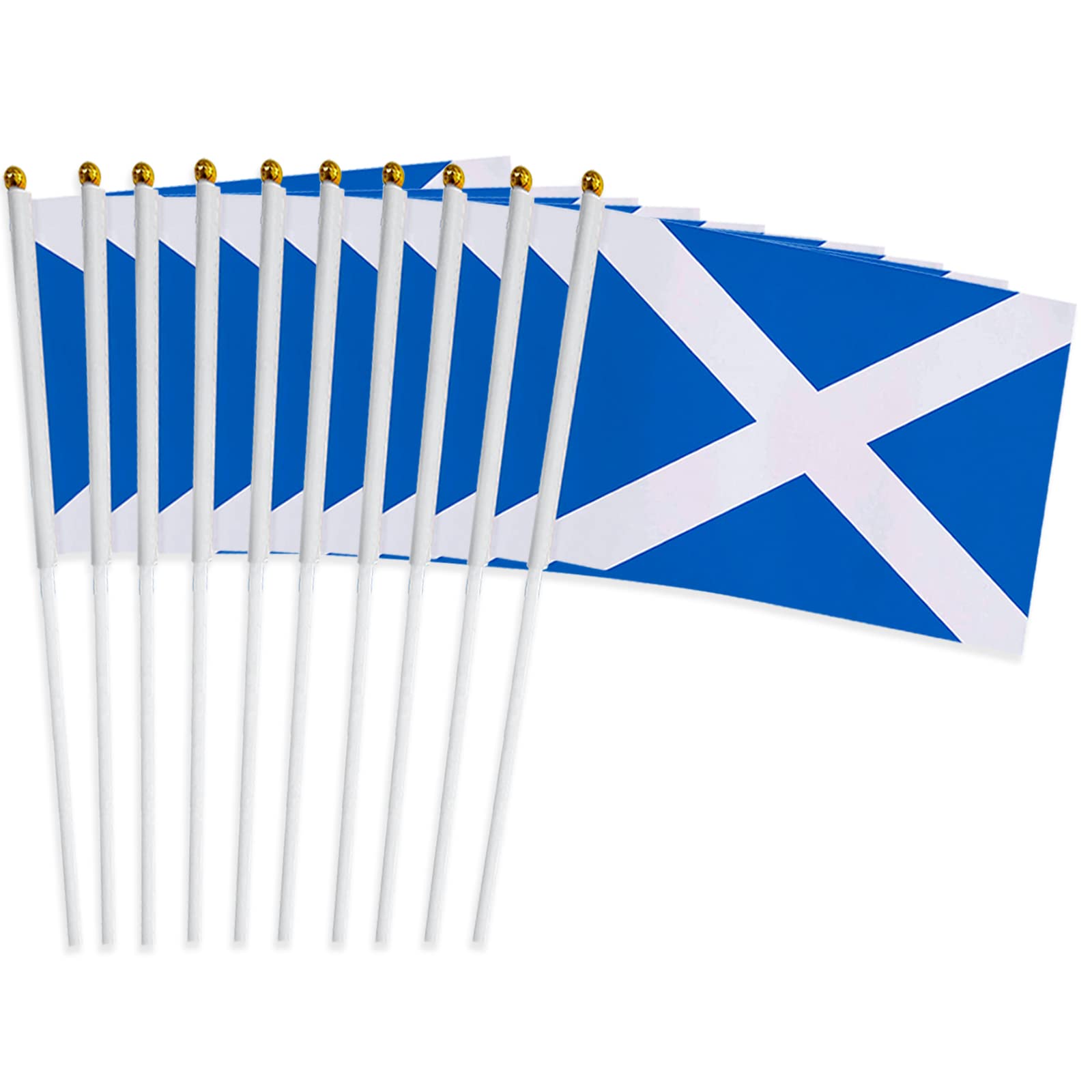 Scotland Flag Small, Scottish Flag HandHeld Mini Flag with Plastic Pole ...