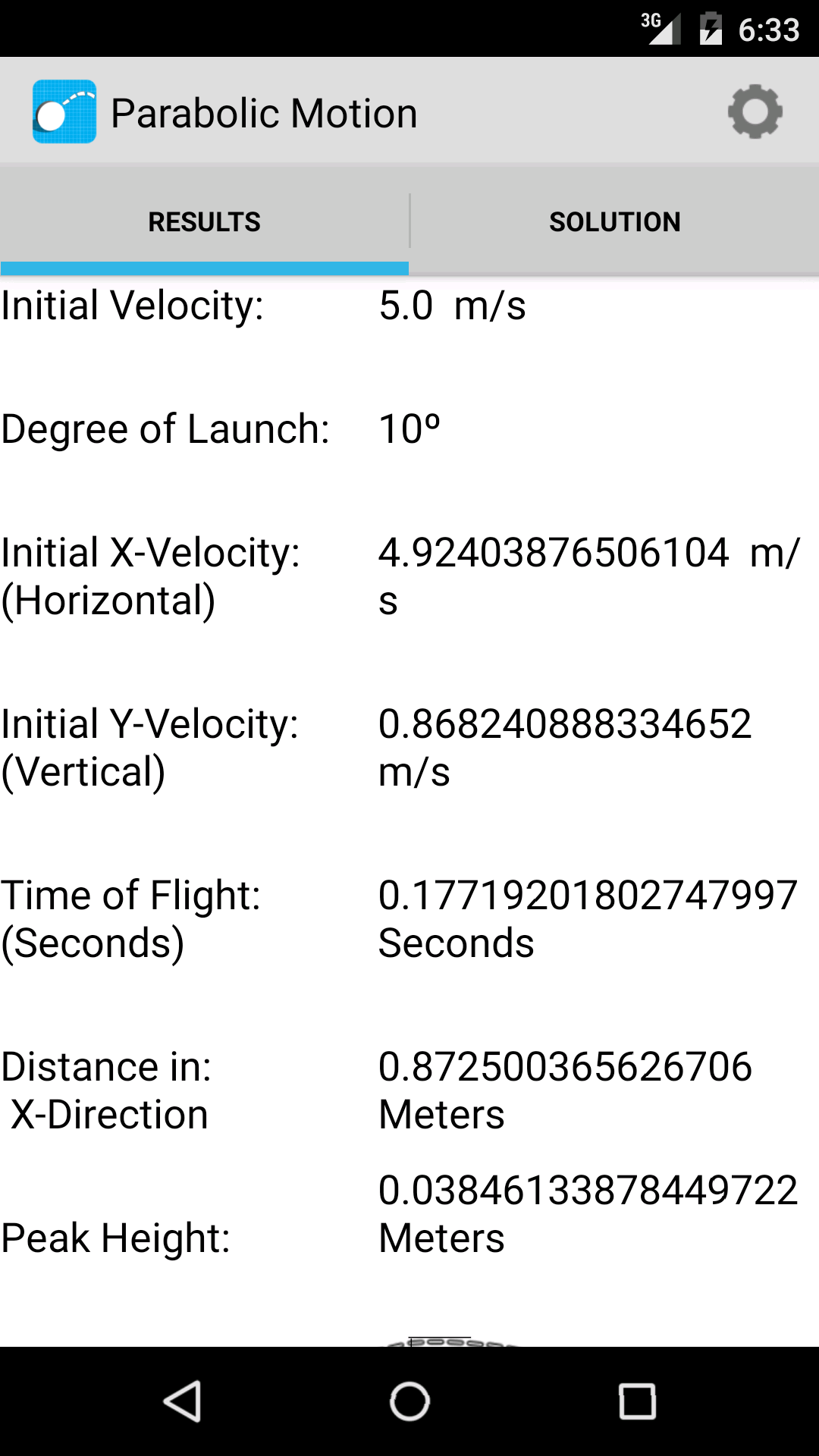 Projectile Motion Calculator - App on Amazon Appstore
