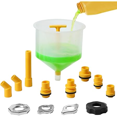 Amazon.com: Kauplus Radiator Coolant Filling Funnel Kit- Spill Proof ...
