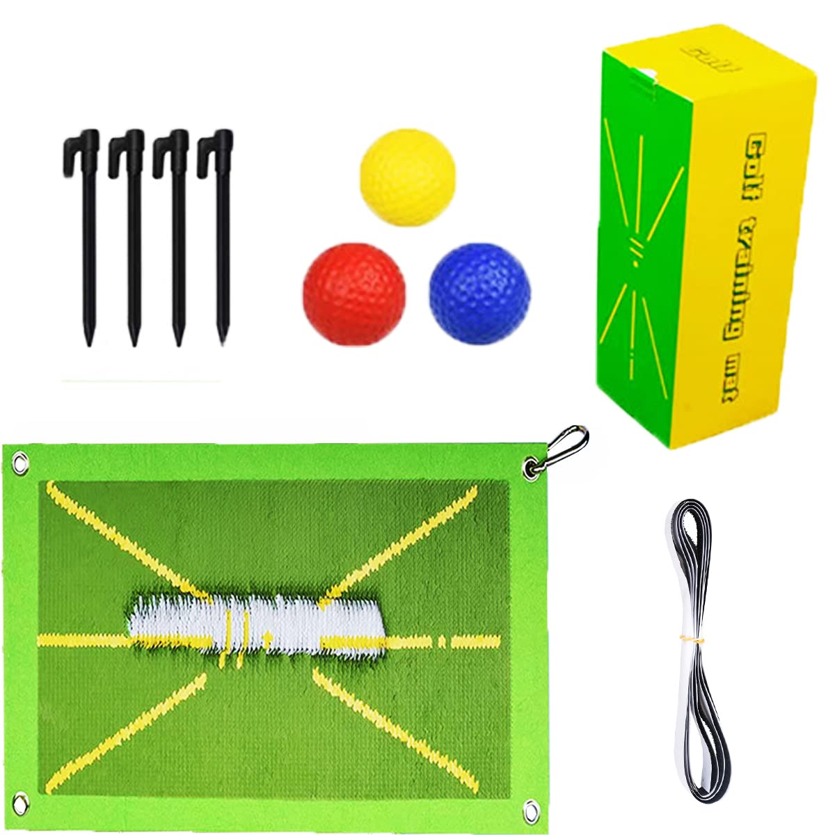Buy Golf Training Mat for Swing Detection Batting, Asamoom Golf Swing ...