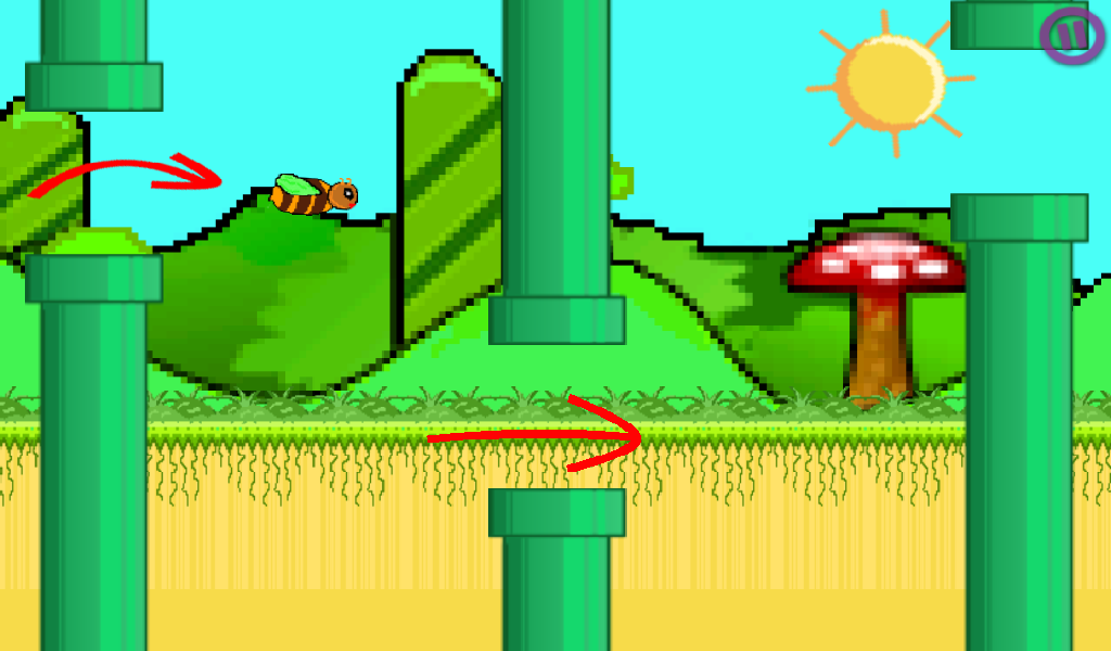 Pixel Bee Splashy Tunnel Fly - App on Amazon Appstore