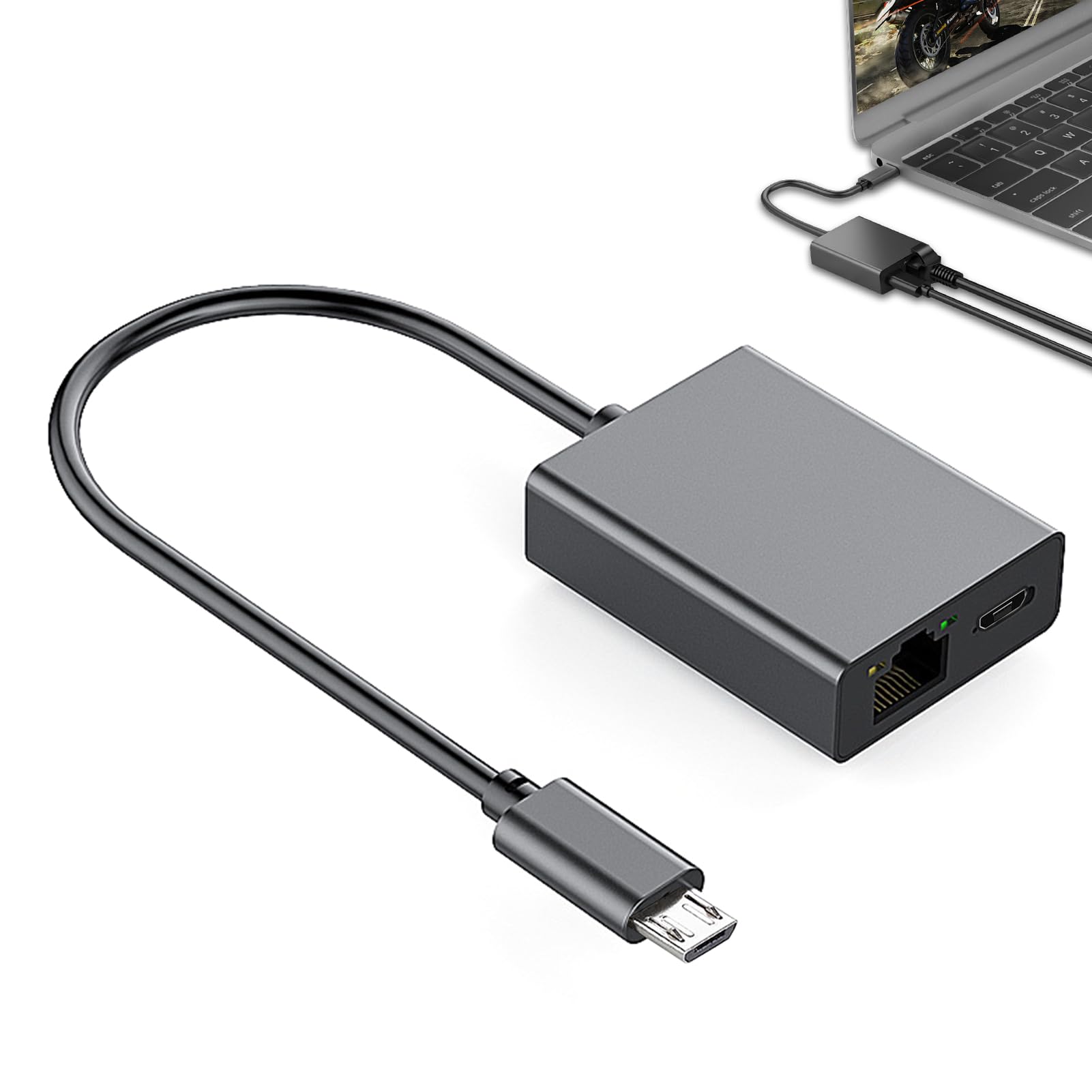 Ethernet Adapter for Fire TV Stick, Micro USB to RJ45 Ethernet Network ...