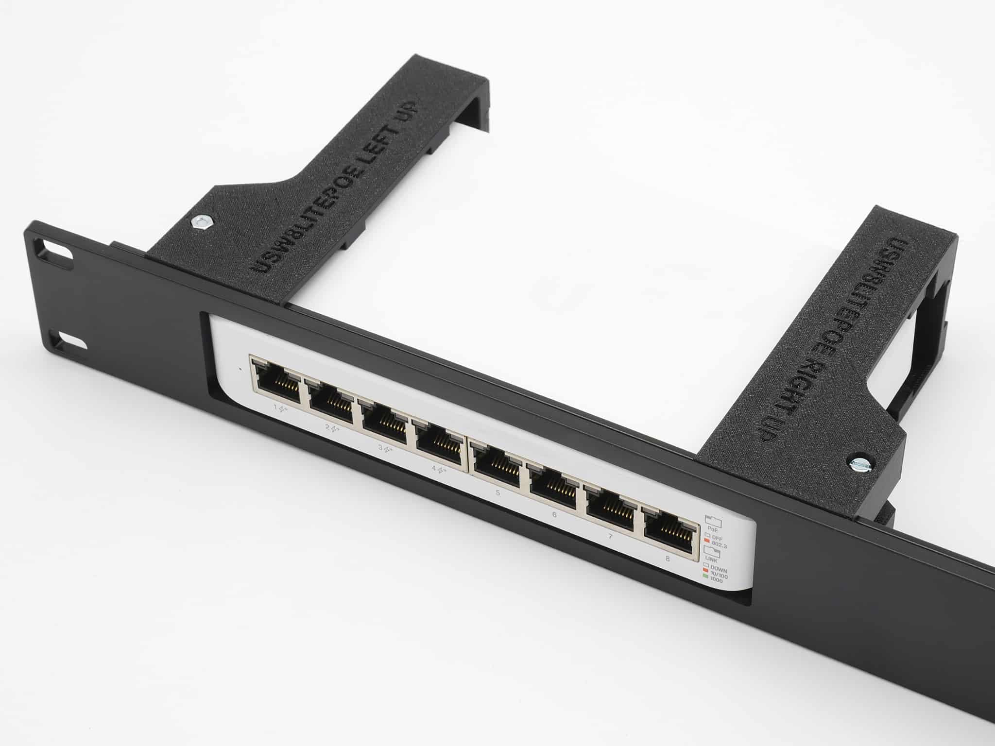 Snapklik.com : Rack Mount UniFi USW-LITE-8-POE Injection Molded Front ...