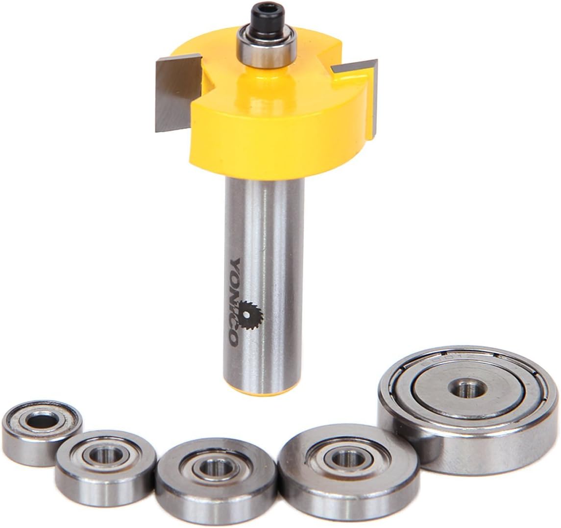 Yonico Rabbet Router Bit with 6 Bearings Set-1/2-Inch Shank : Amazon.ca ...
