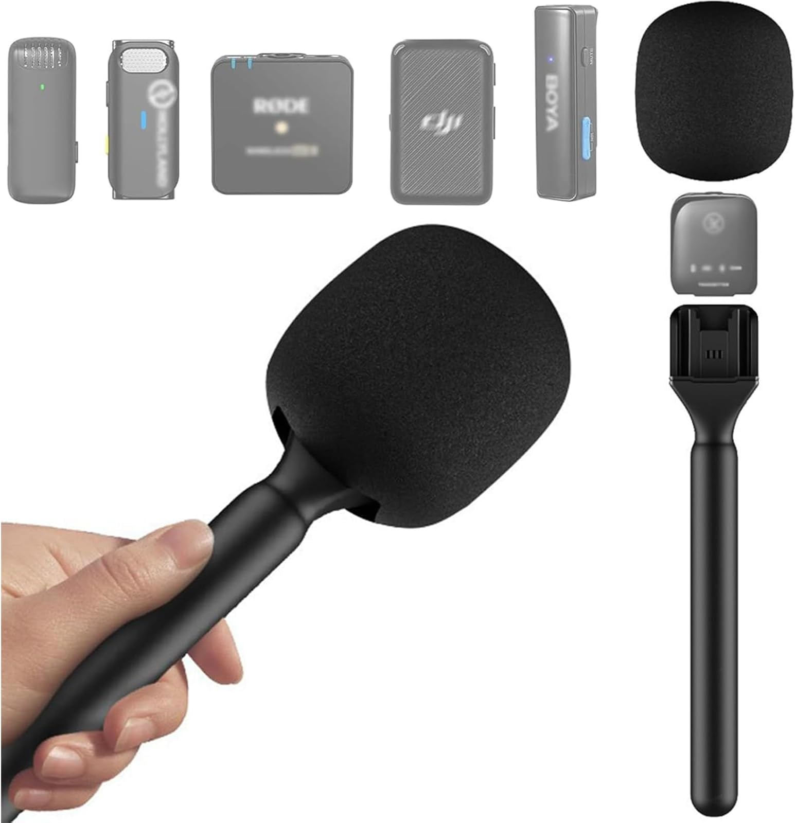 Amazon.com: Microphone Holder for Rode Wireless GO 2 II, Mic Stand ...