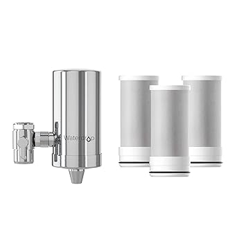 Waterdrop WD-FC-06 Stainless-Steel Faucet Water Filter & WD-FF-03A ...