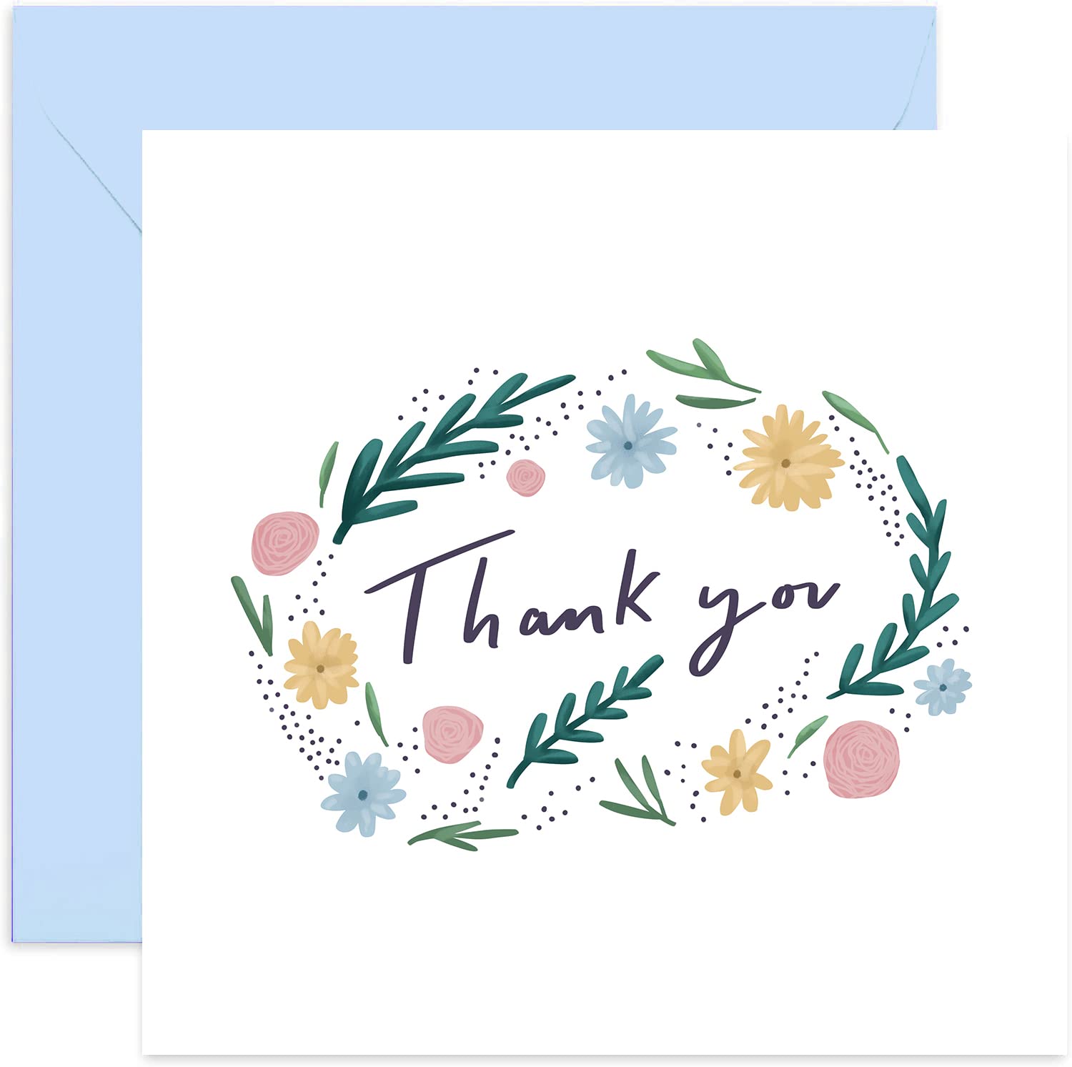 Old English Co. Thanks You Flowers Card - Simple and Stylish Thank You ...