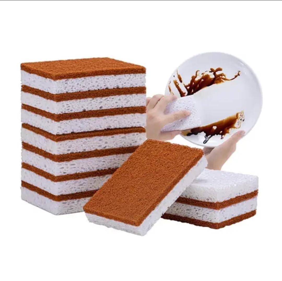 Cellulose and Sisal Natual Biodegradable Non-scratch Sponge Scourers ...