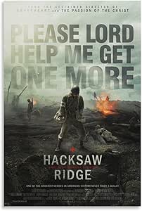 Amazon.com: Hacksaw Ridge Poster Movie Posters Canvas Wall Art Poster ...