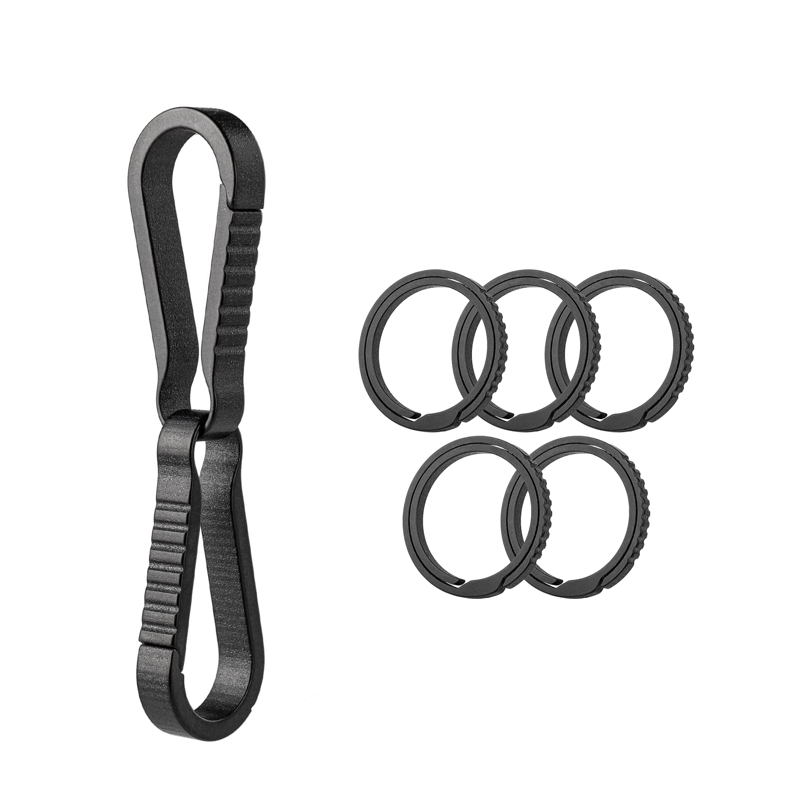 Amazon.com: TISUR Titanium Keychain Rings+Titanium Key Chain Clip Hook