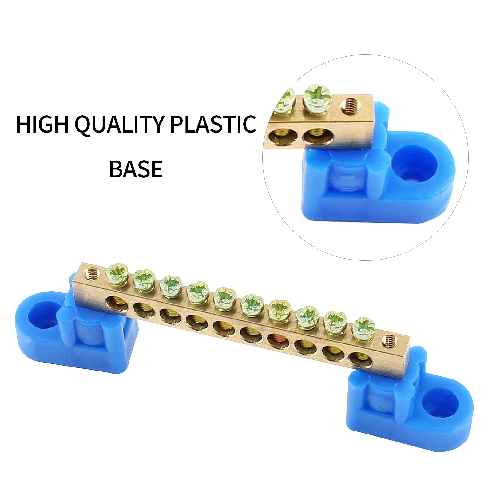 Snapklik.com : Uenhoy 5 Pcs Terminal Bus Bar 10 Positions Brass Wire ...
