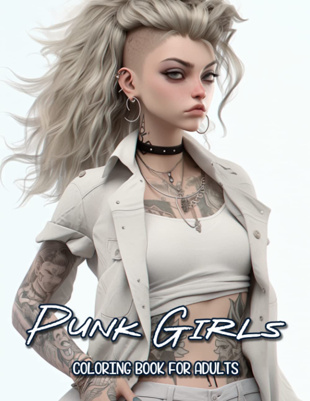 Amazon.com: Punk Girls Coloring Book: An Adult Coloring Book Featuring ...