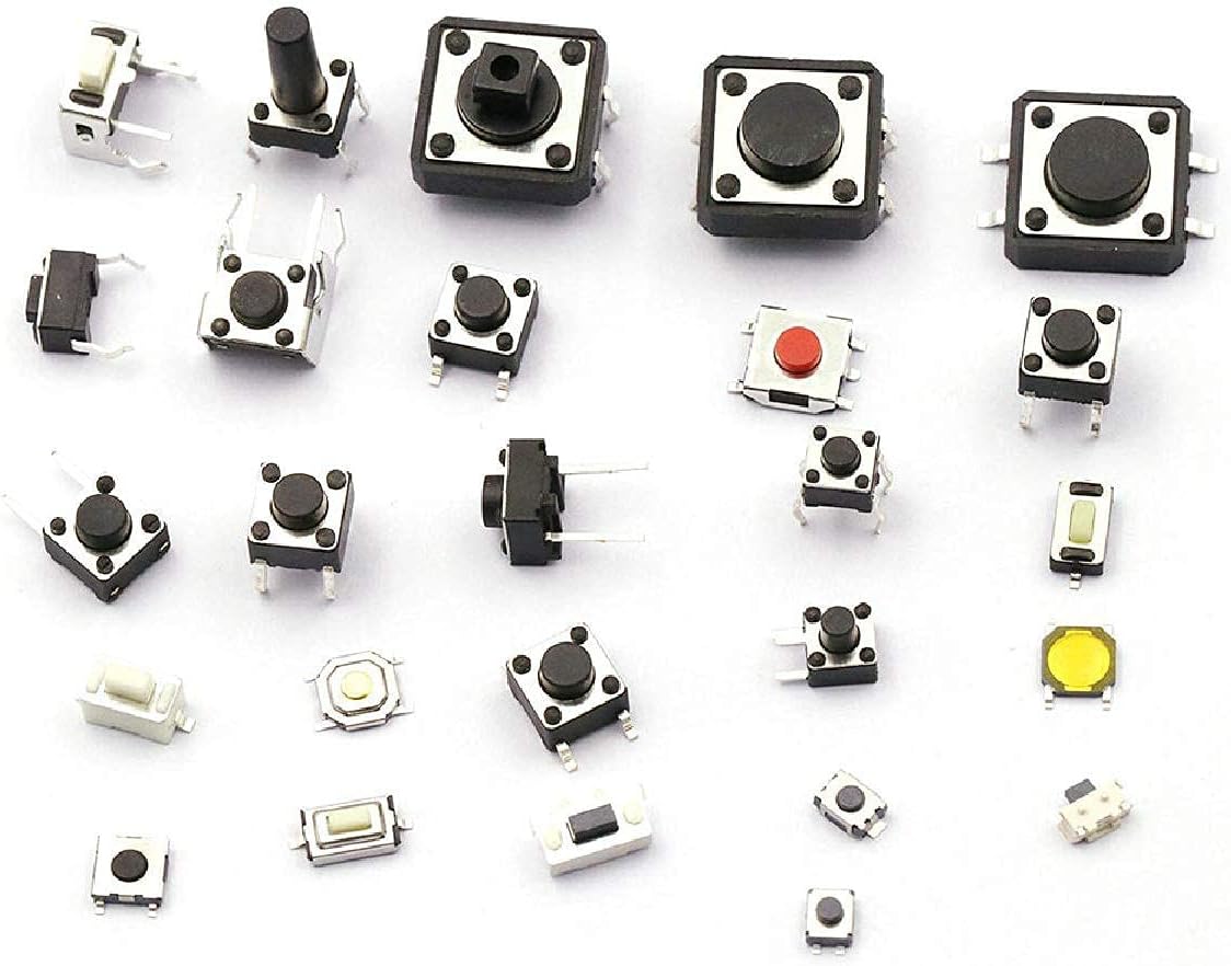 125Pcs Tactile Push Button Micro Switch Assortment for Car Remote ...