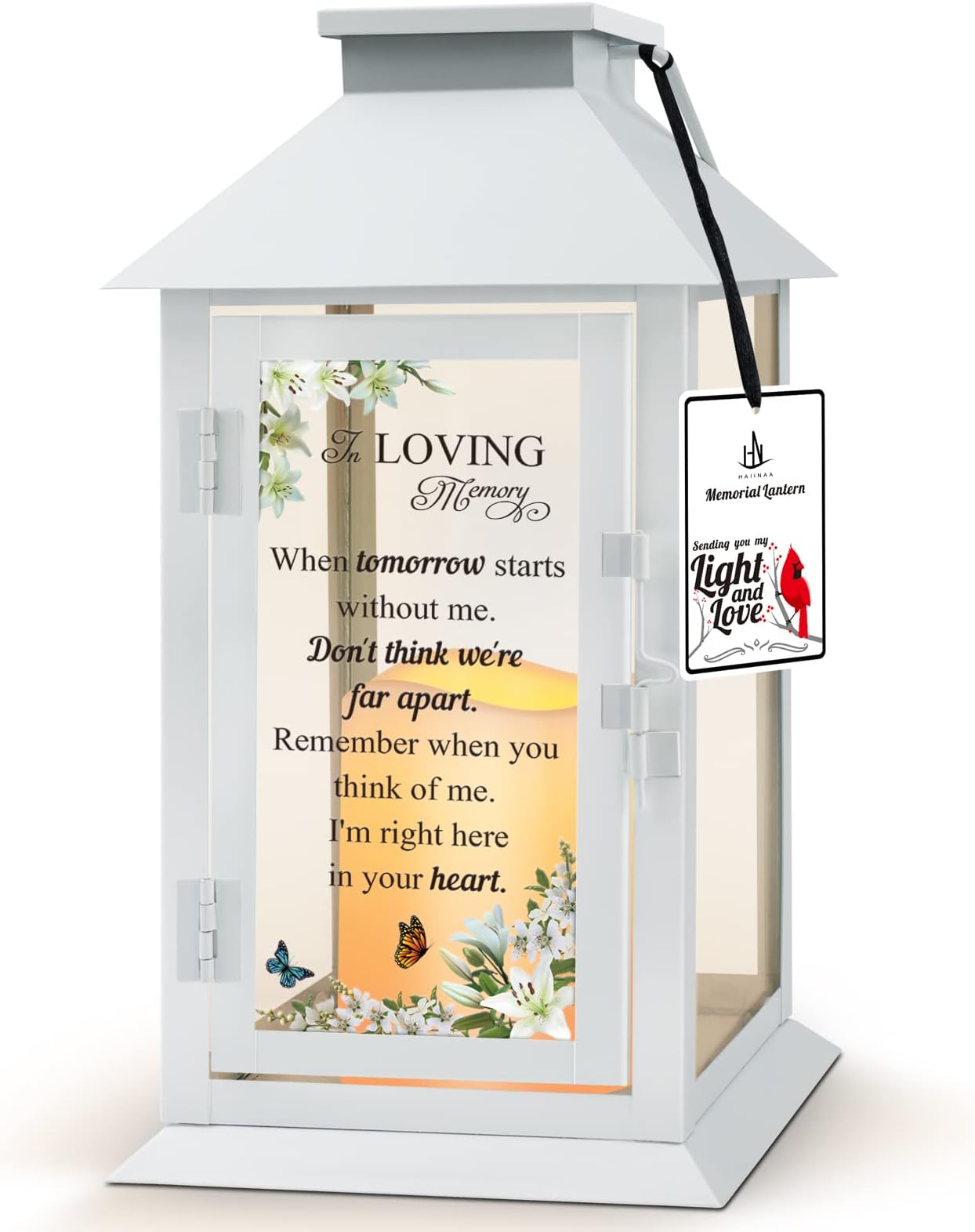 Amazon.com: Memorial Lantern Christmas in Heaven Empty Chair Lantern ...