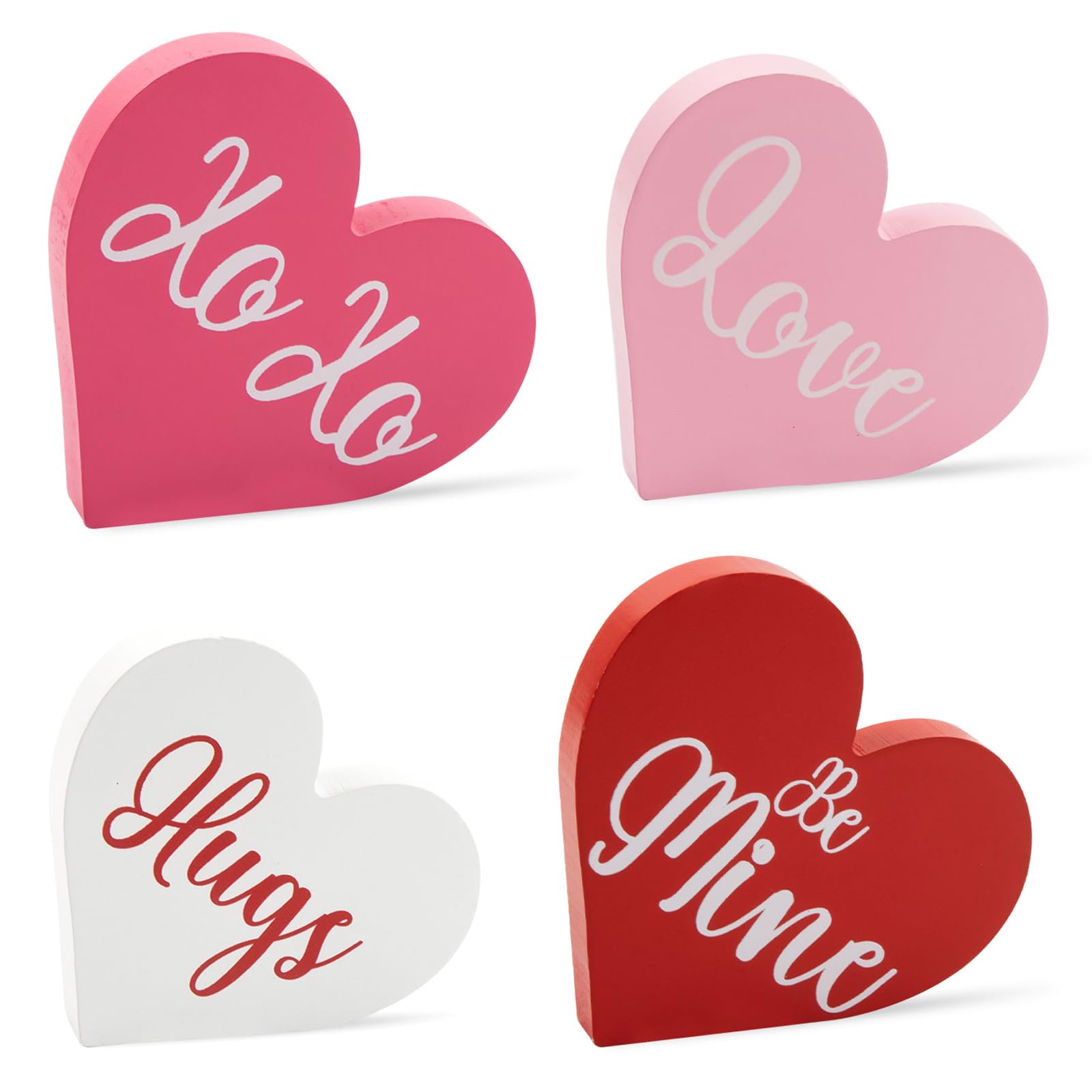 Amazon.com: COCHIE Wooden Hearts Valentines Day Decorations Indoor ...