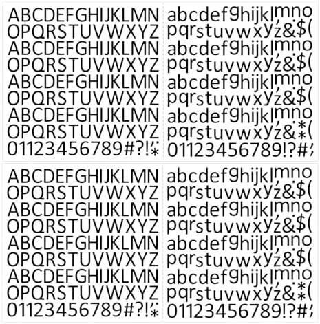 Letters Stickers, 10 Sheets Vinyl Alphabet Stickers 1/2 Inch Uppercase ...