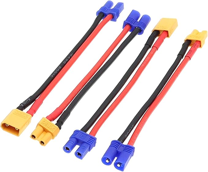 Amazon.com: Treehobby 4PCS Male EC2 to Female XT30 and Male XT30 to ...