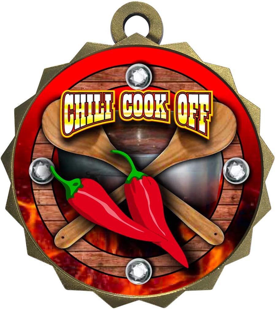 Amazon.com : Express Medals Chili Cook Off Gold Medal Trophy Award with ...
