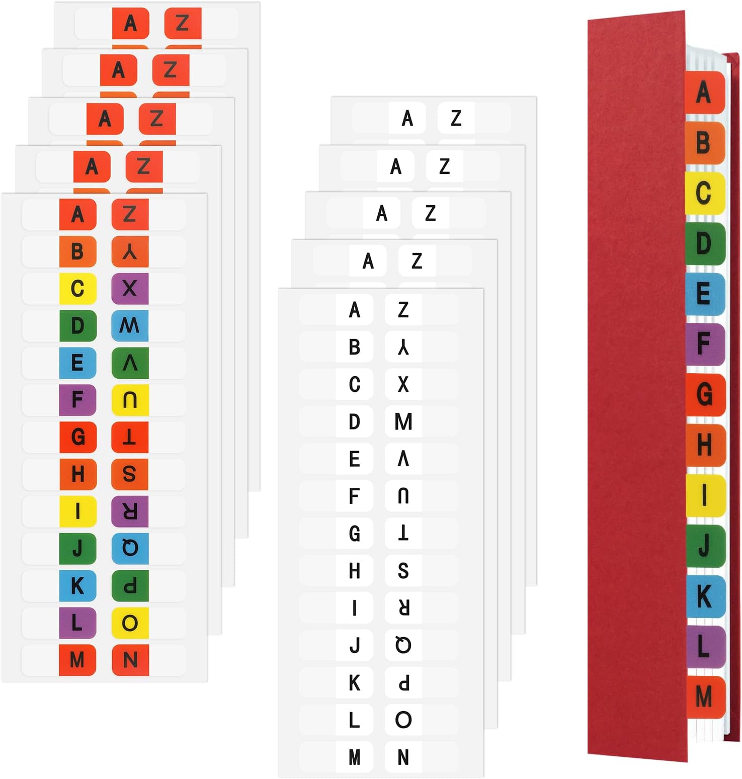 Ouligay 16Pcs A-Z Alphabetical Index Tabs Letter Tabs A-Z Stickers ...