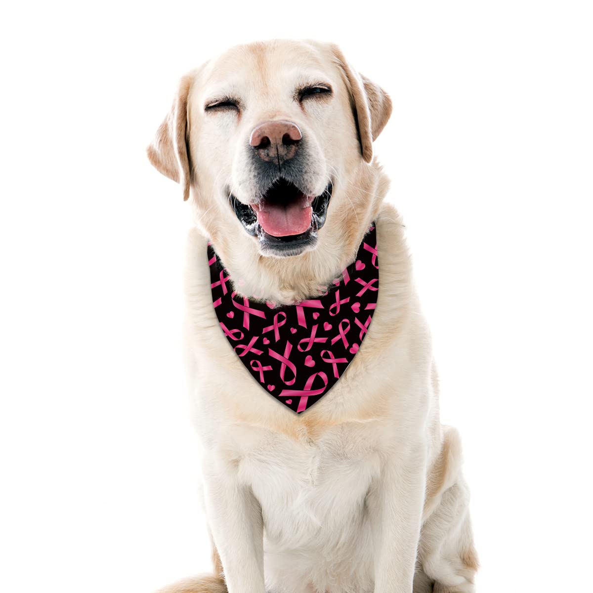 Snapklik.com : Breast Cancer Awareness Dog Bandana Pink Ribbon Triangle ...