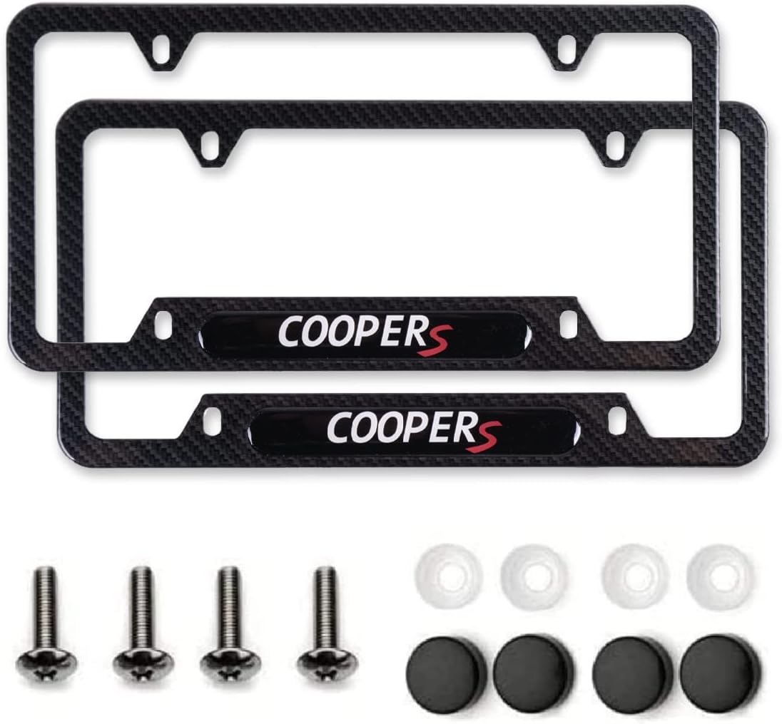 Amazon.com: Car Stainless Steel Metal Coopers License Plate Frame for ...
