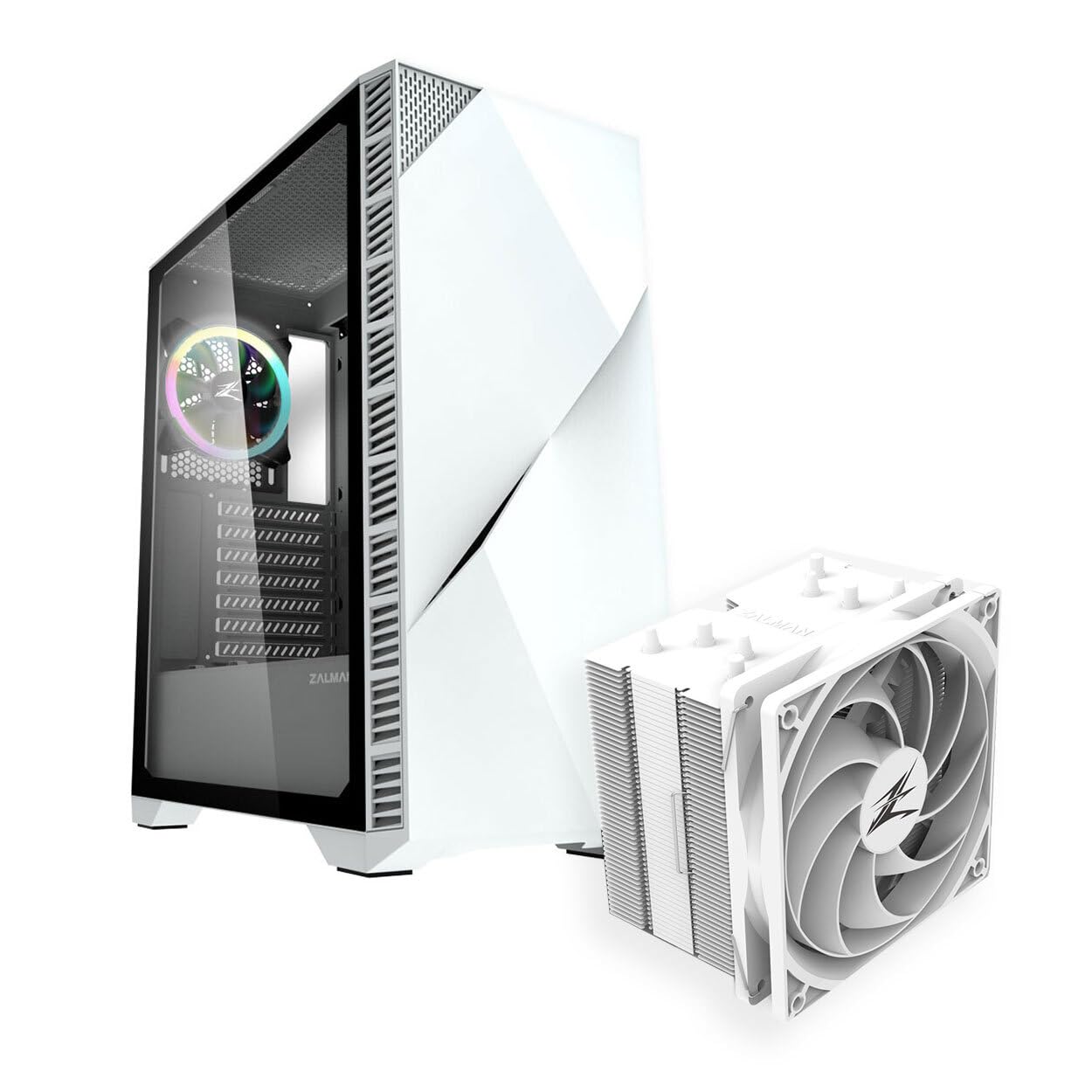 Amazon.com: Zalman Z3 Iceberg White ATX Mid Tower Gaming PC Case ...