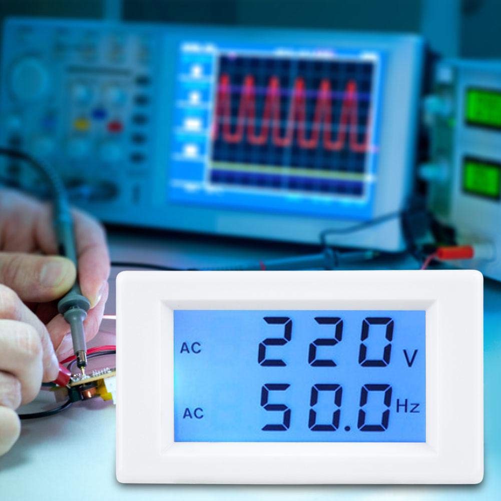 Buy Yencoly AC Voltmeter, Two-Wire LCD Screen Voltage Volt Meter ...