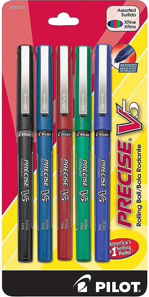 Amazon.com : PILOT Precise V5 Rolling Ball Stick Pen with Liquid Ink, 0 ...