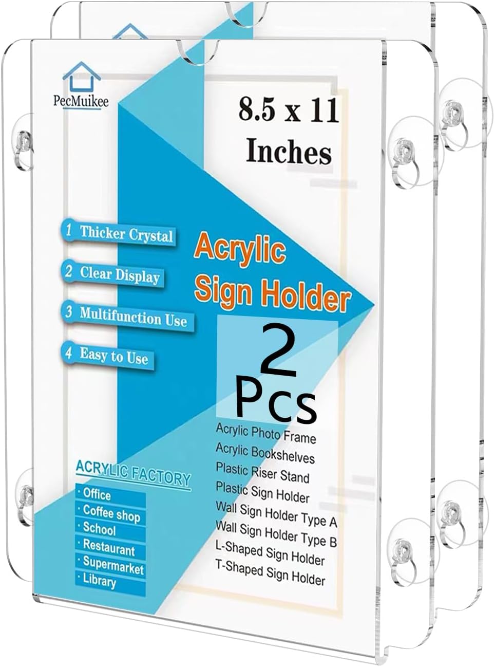 Amazon.com: Marketing Holders Window Sign Holder 11" x 17" with 2 ...