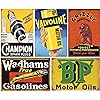 Amazon.com: Reproduced Vintage Tin Sign Pack, Gas Oil Retro Advert Antique Metal Signs for ...
