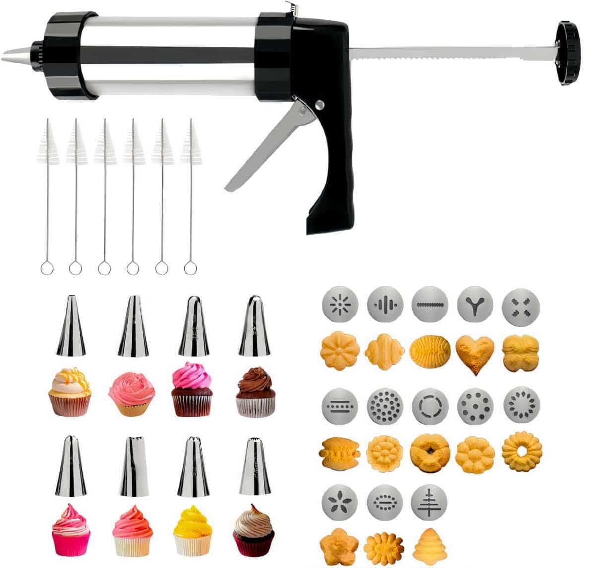 Amazon.com: Spritz Cookie Press Gun Kit for Baking,13 Cookie Discs+8 ...