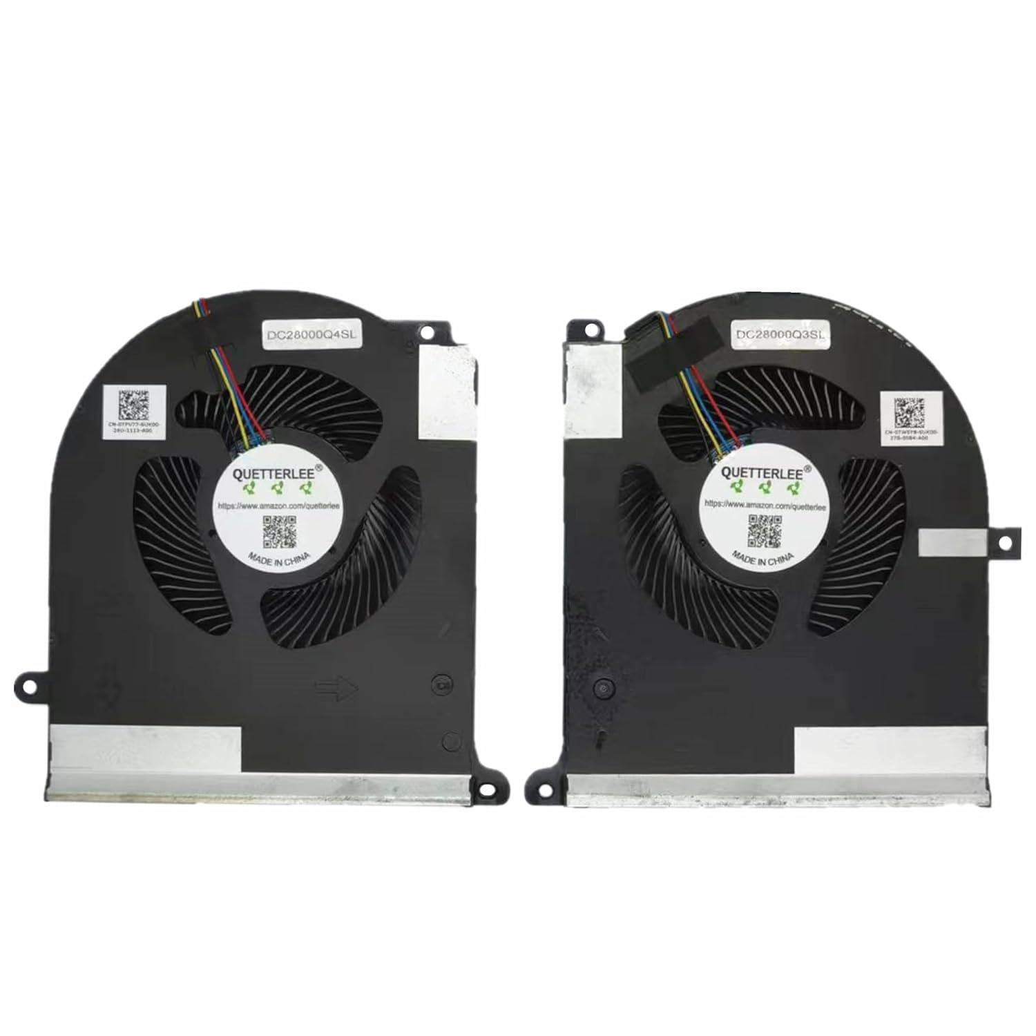 Amazon.com: QUETTERLEE Replacement New Laptop CPU + GPU Cooling Fan for ...