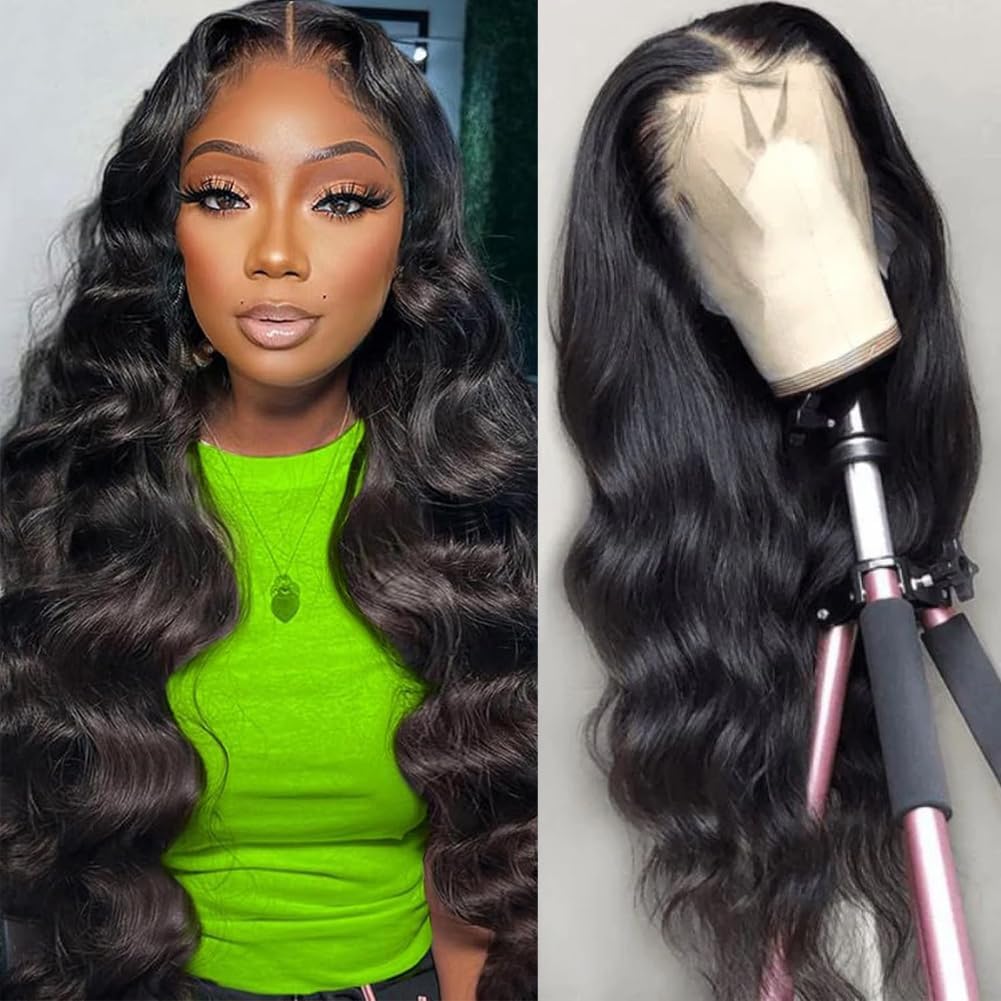 Amazon.com : KEIMIT 200 Density 13x6 Body Wave Lace Front Wigs Human Hair For Women HD ...