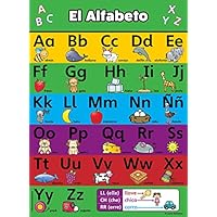 Amazon.com : ABC Alphabet Spanish Poster Chart - Laminated - Español Alfabeto - Abecedario (18 x ...