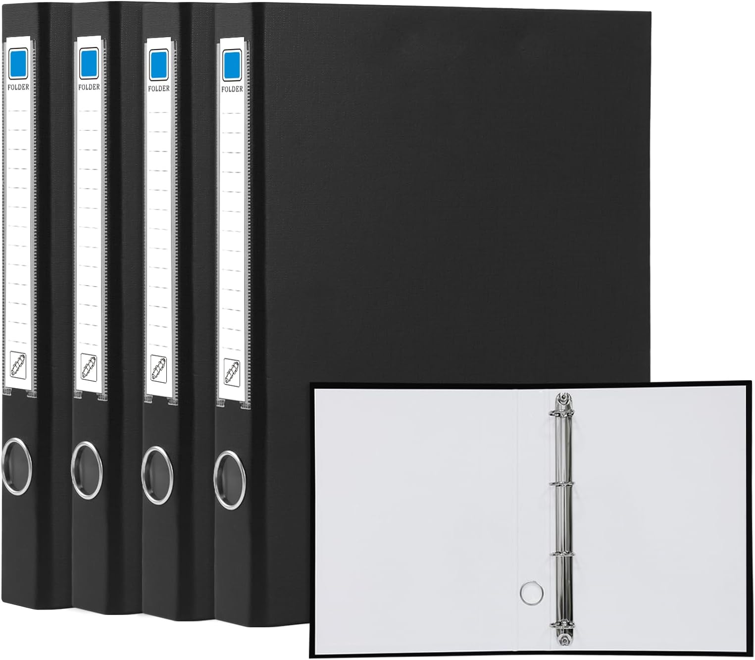 GUOKOFF Ring Binder A4, 4 Pcs 4 D-Ring Binders, 45mm Spine, Heavy Duty ...