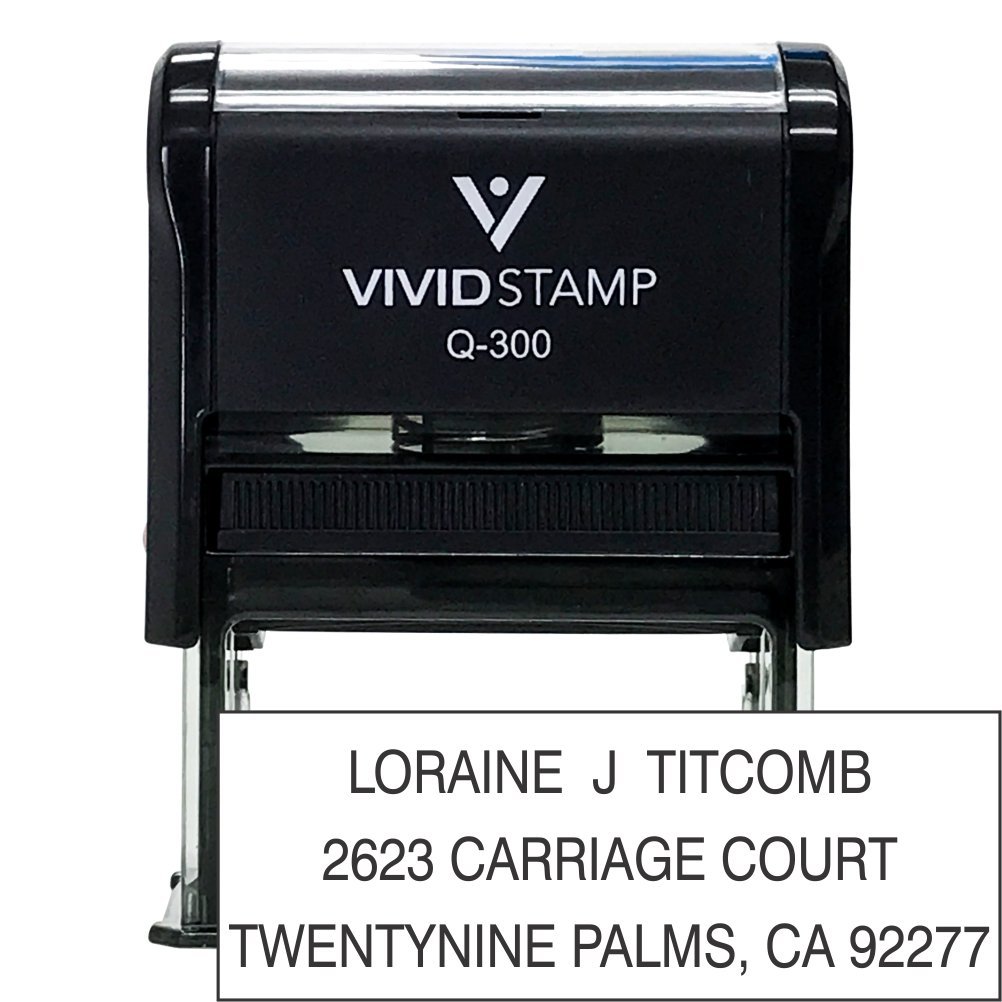 Amazon.com : Self-Inking Custom Rubber Stamp - (Max 4 Lines) (Large ...