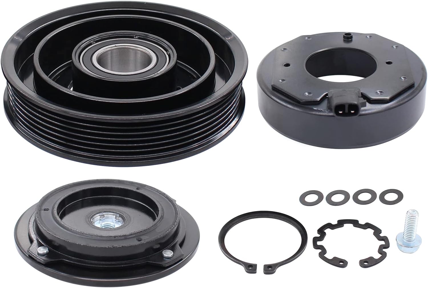 Amazon.com: XtremeAmazing A/C AC Compressor Clutch Assembly Kit Pulley ...