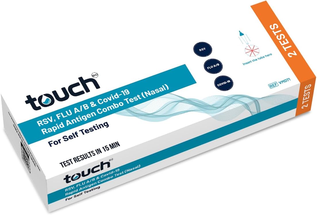 TouchBio RSV Flu A/B & COVID-19 Rapid Antigen Test- For Self-Testing ...