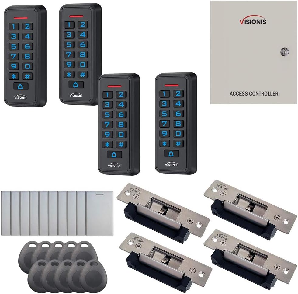 Amazon.com: Visionis FPC-7300 Four Door Access Control System for 4 ...