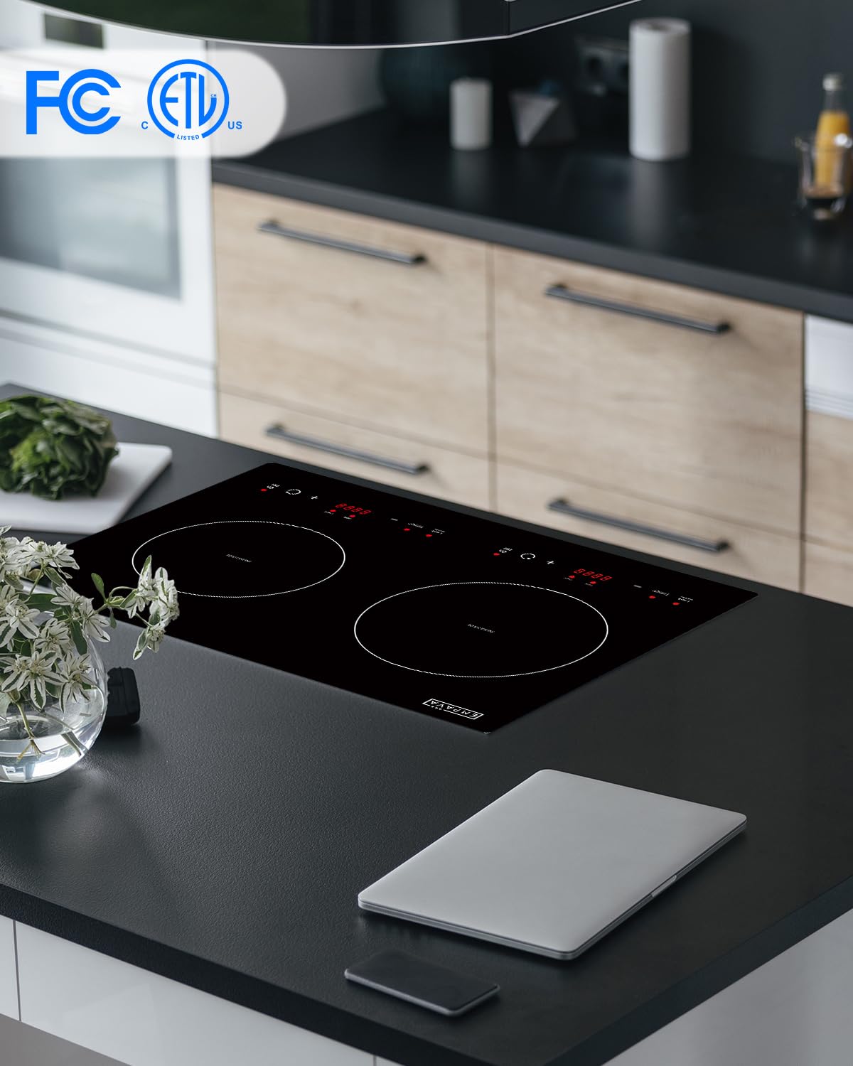 Snapklik.com : Empava 20.5" Double Elements Electric Stove 1800W ...