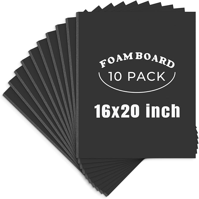 Amazon.com: AUEAR, 10 Pack 16x20 Black Foam Boards, Foam Core Poster ...